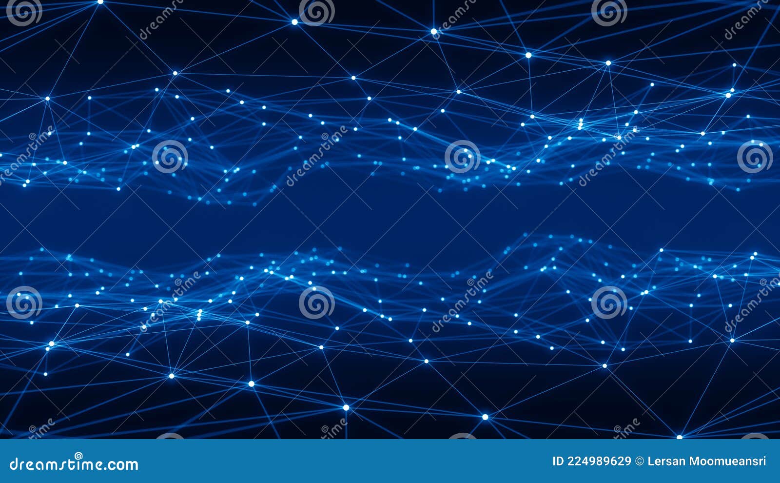 Blue Dot and Line Connection with Polygonal Technology Abstract ...