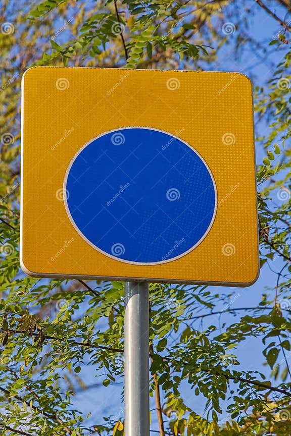 Blue Dot Sign stock photo. Image of 2021, symbol, road - 236807736