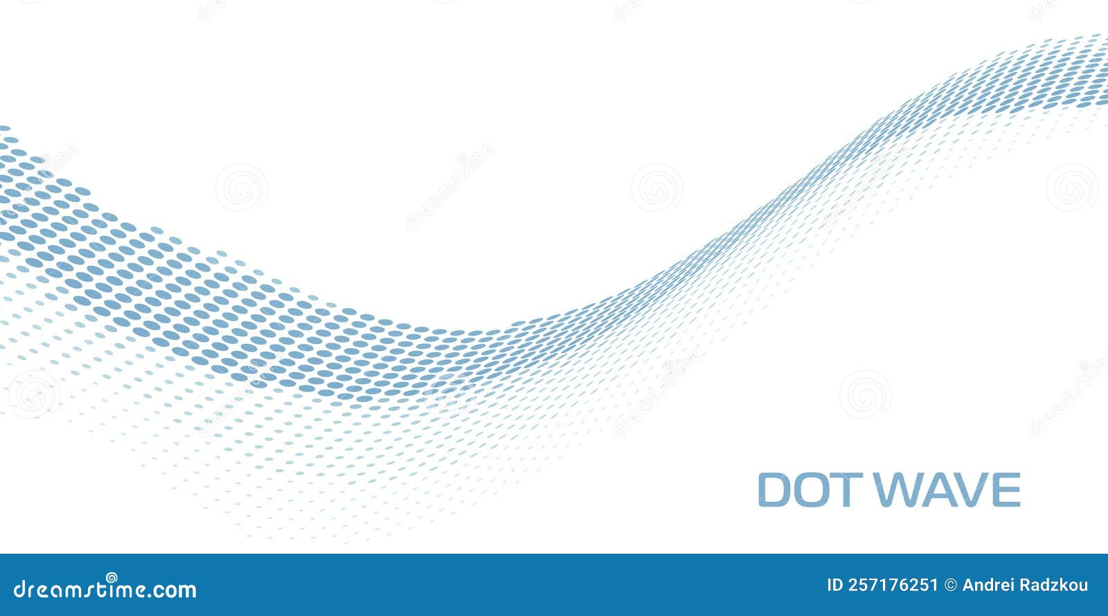 Blue Dot Wave. Simple Vector Graphics Stock Vector - Illustration of ...