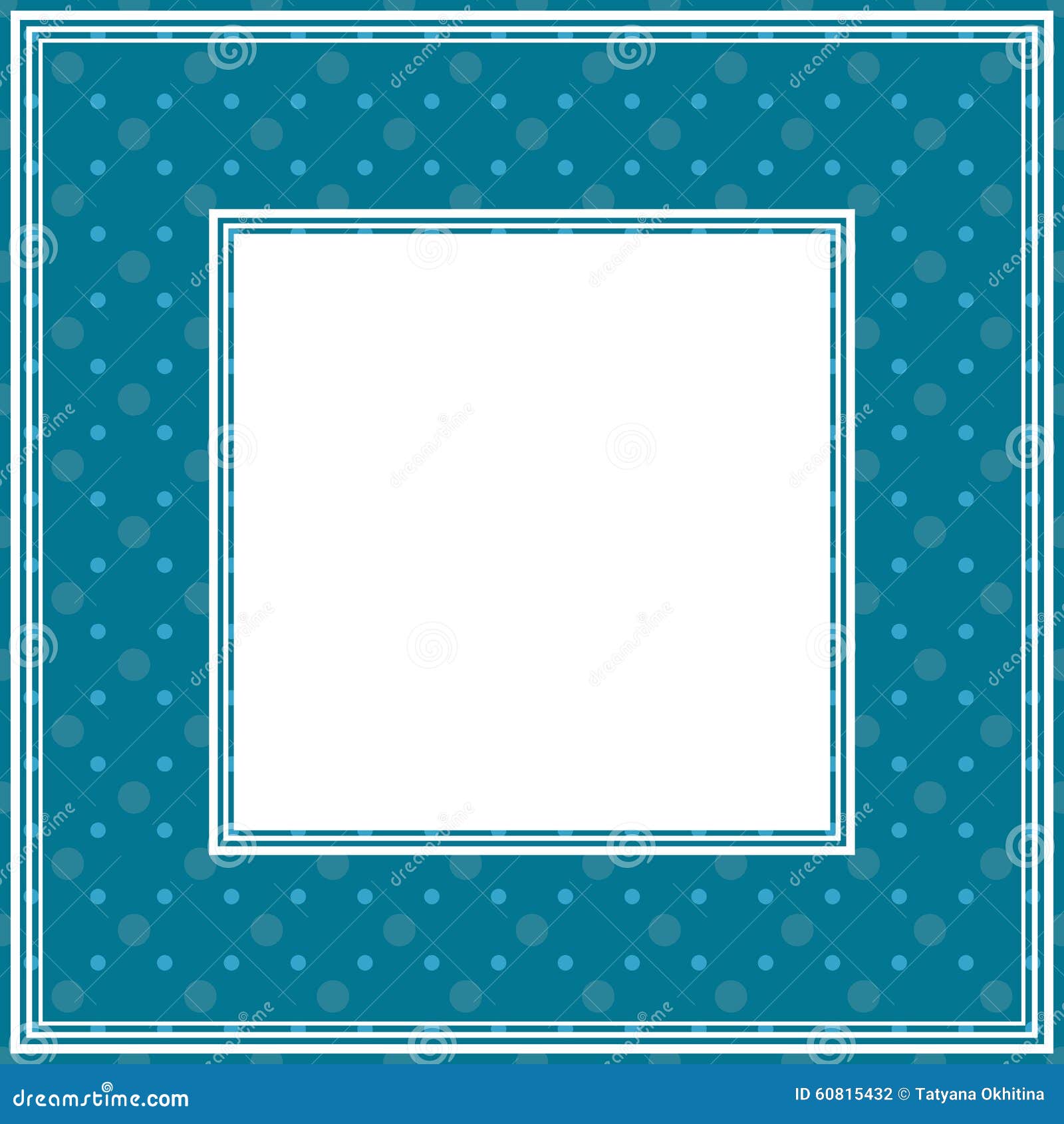 Blue dots border stock vector. Illustration of polka - 60815432