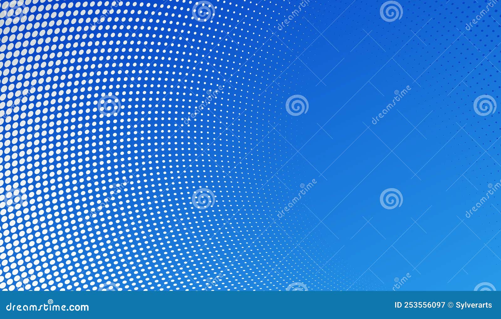 Blue Dots in 3D Perspective Vector Abstract Background, Multimedia ...