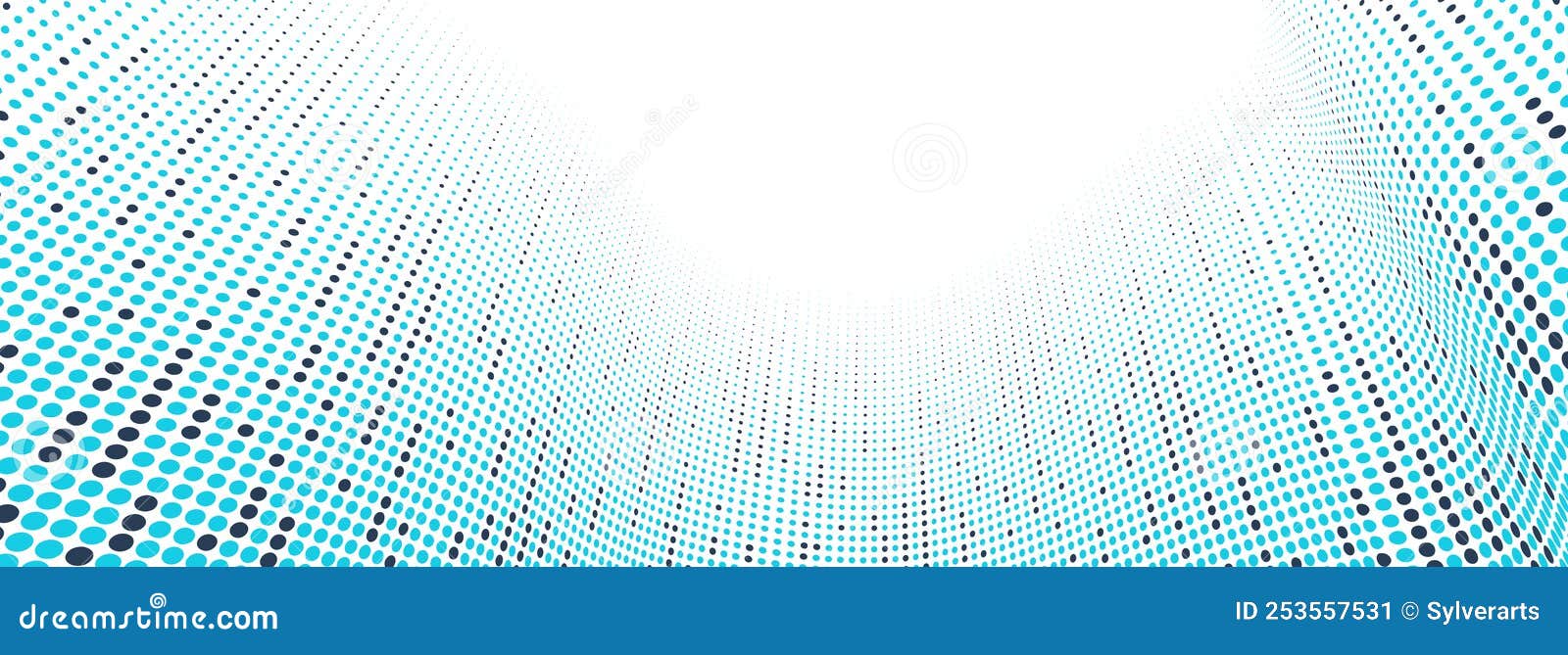 Blue Dots in 3D Perspective Vector Abstract Background, Multimedia ...