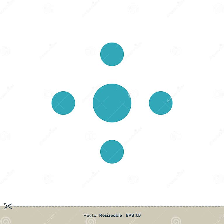 Blue Dots Icon Vector Logo Template. Vector Eps 10 Stock Vector ...