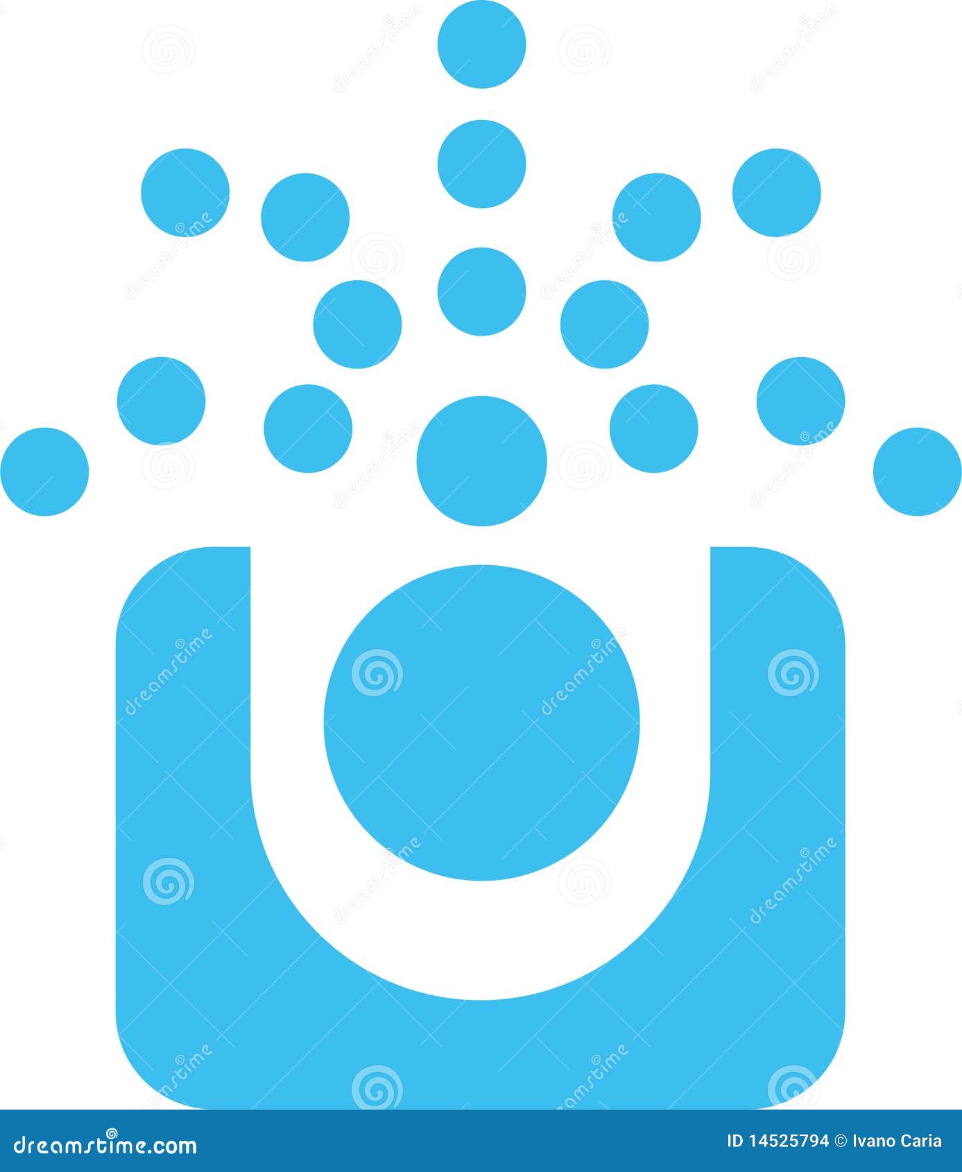 Blue dots logo stock illustration. Illustration of blue - 14525794
