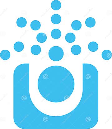 Blue dots logo stock illustration. Illustration of blue - 14525794