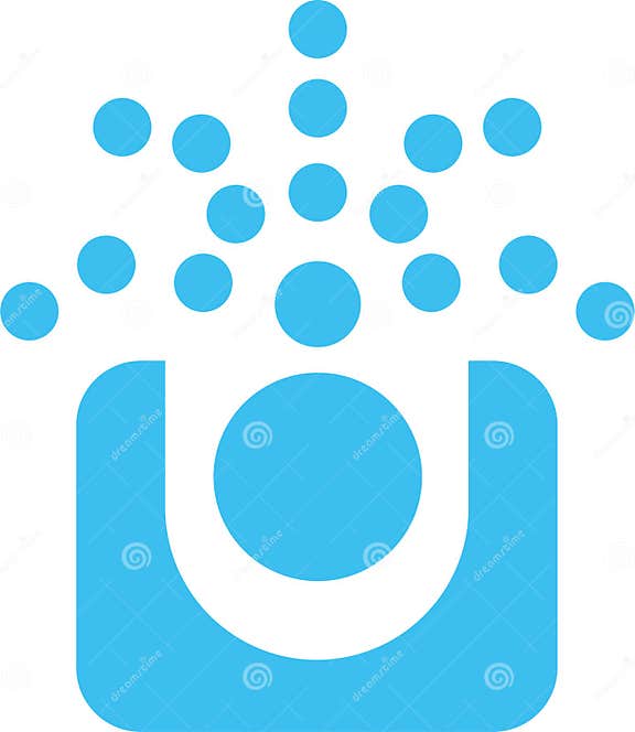 Blue dots logo stock illustration. Illustration of blue - 14525794