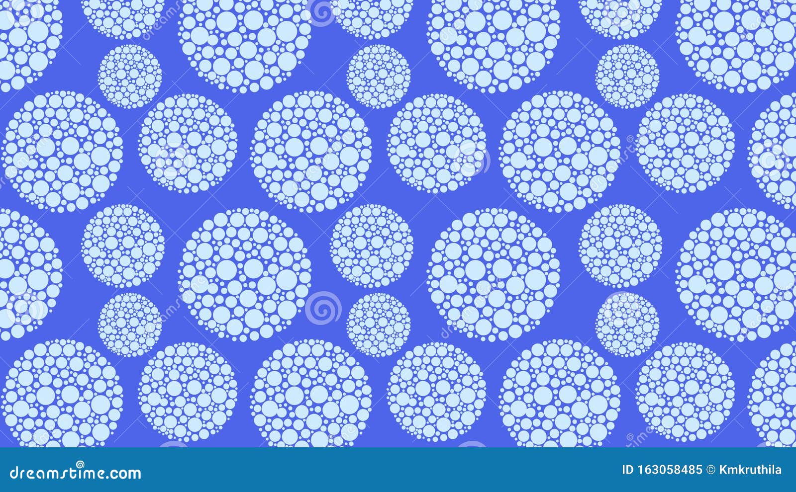Blue Dotted Circles Pattern Stock Vector - Illustration of circles ...