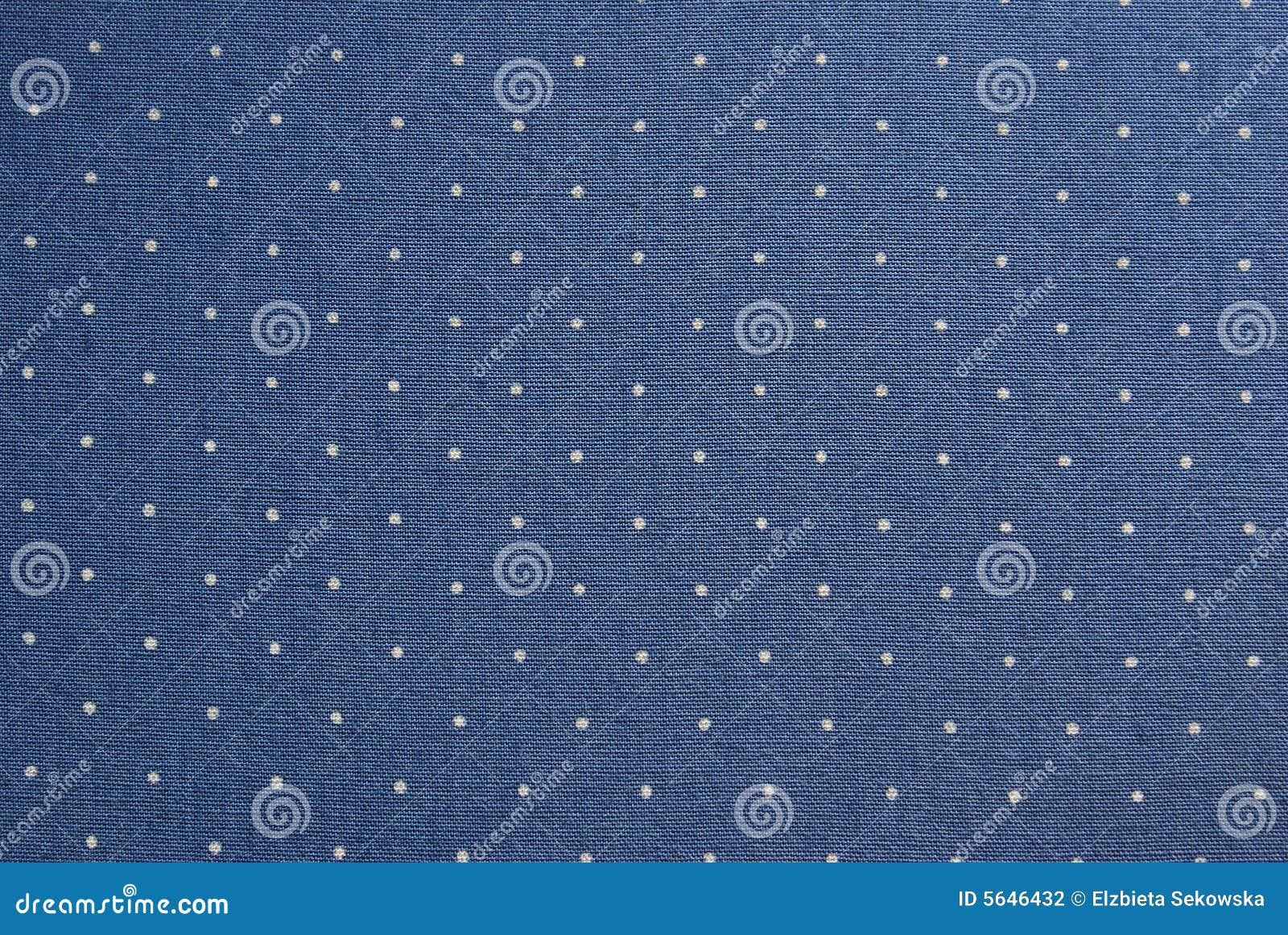 Blue dotted fabric stock photo. Image of cloth, cotton - 5646432