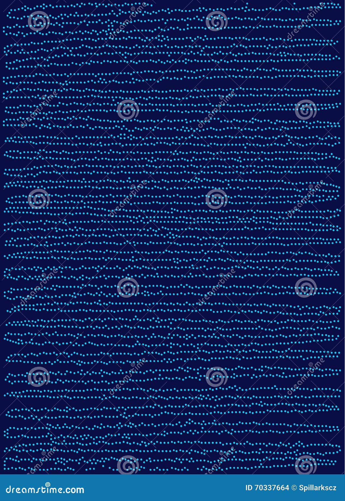 Blue Dotted Lines Pattern Background Over Deep Blue Stock Vector ...