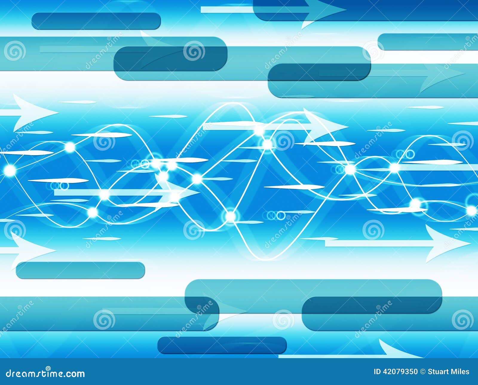 Blue Double Helix Background Shows DNA And Anatomy Royalty-Free Stock ...