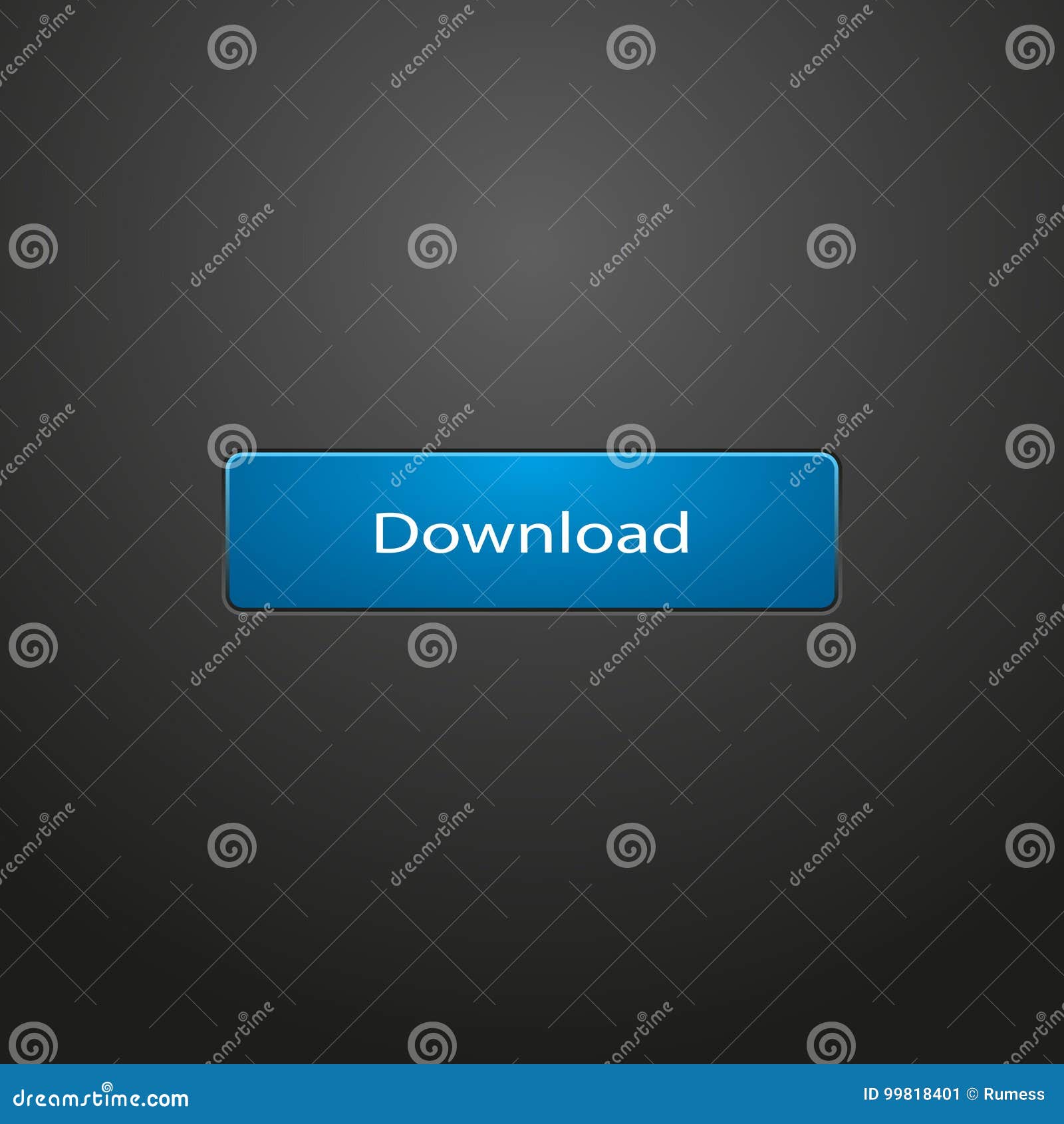 Blue Download Button on the Dark Background Stock Vector - Illustration ...