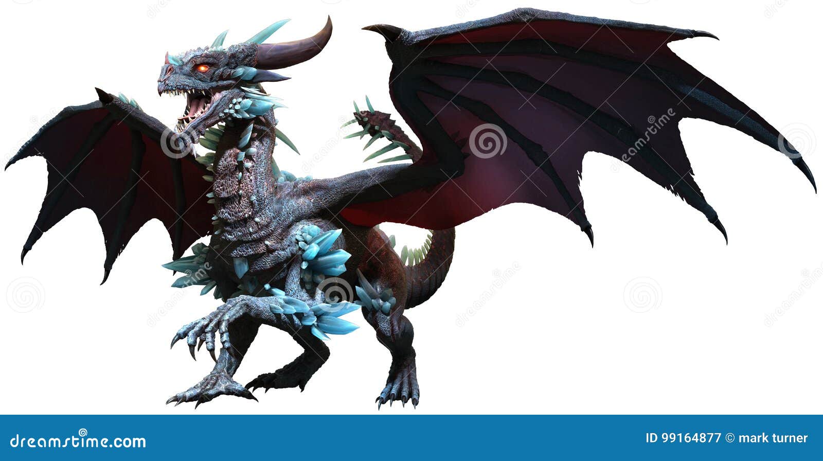 Blue dragon stock illustration. Illustration of huge - 99164877