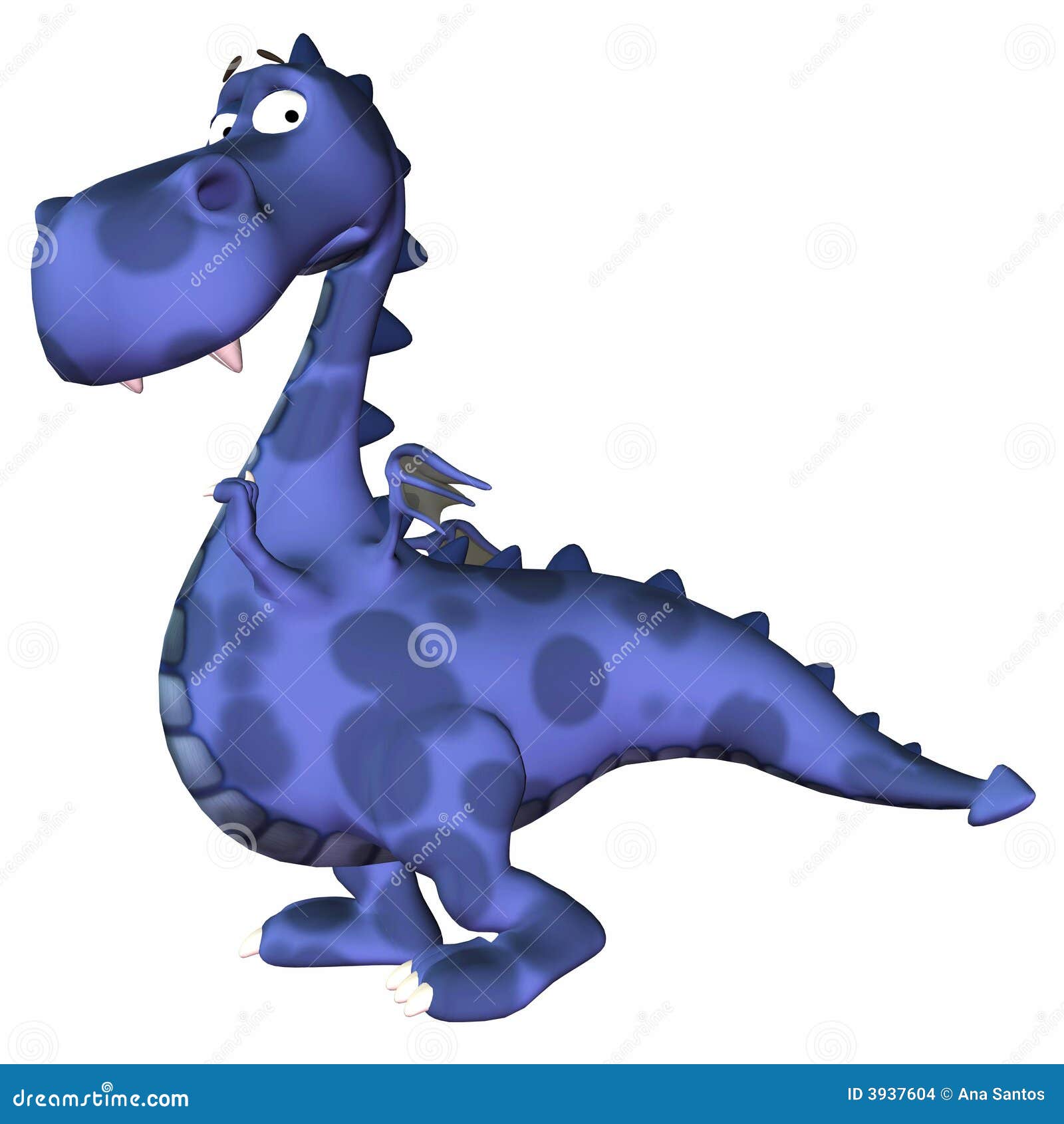 Blue Dragon Cartoon stock illustration. Illustration of expression ...