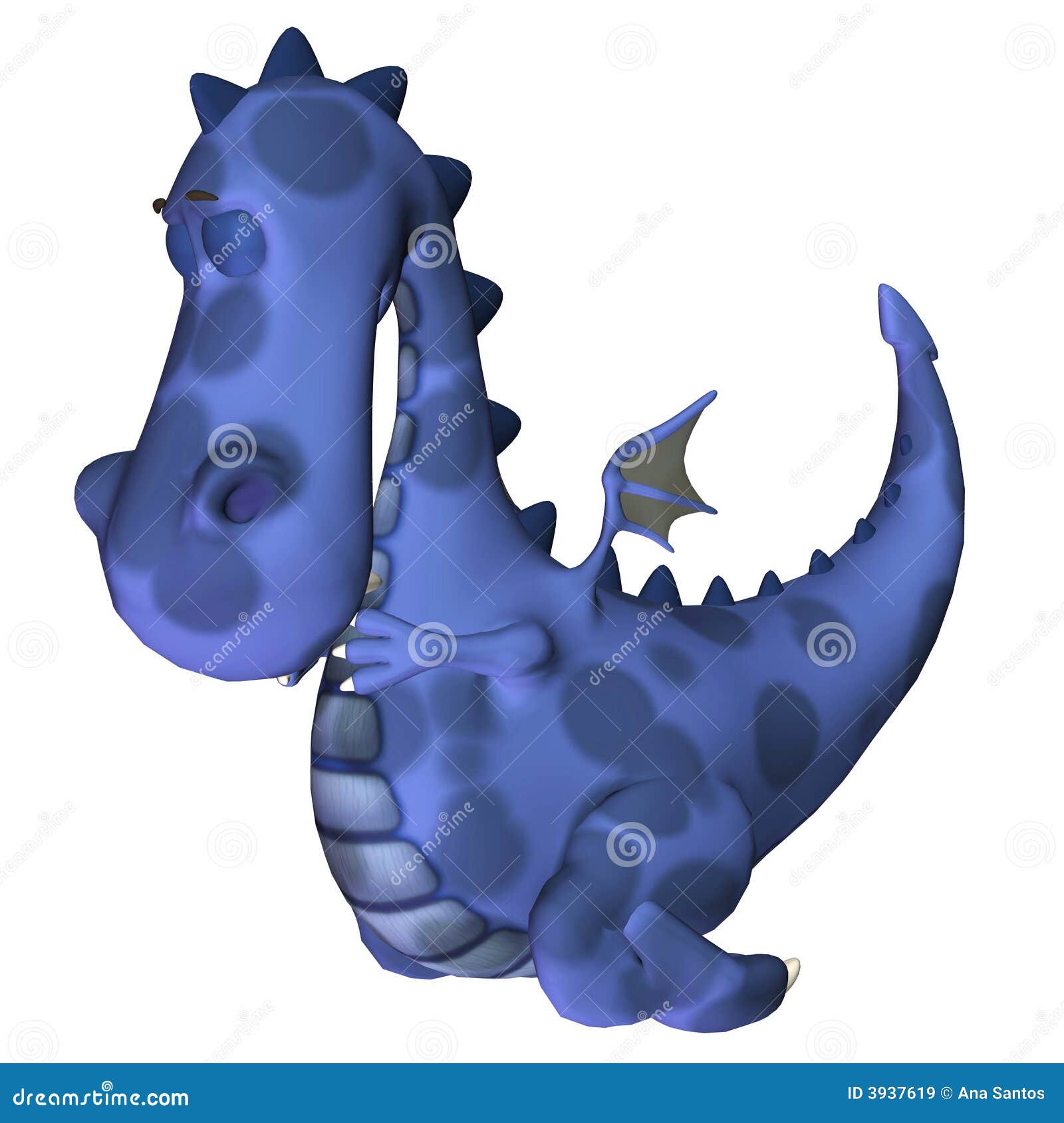 Blue Dragon Cartoon stock illustration. Illustration of toondragon ...