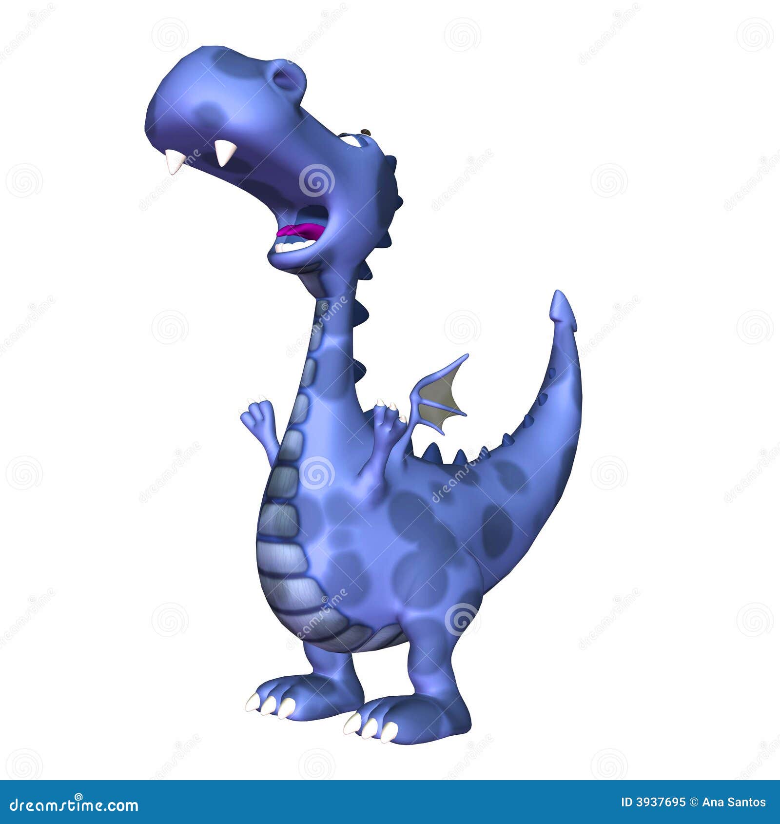 Blue Dragon Cartoon stock illustration. Illustration of clipart - 3937695