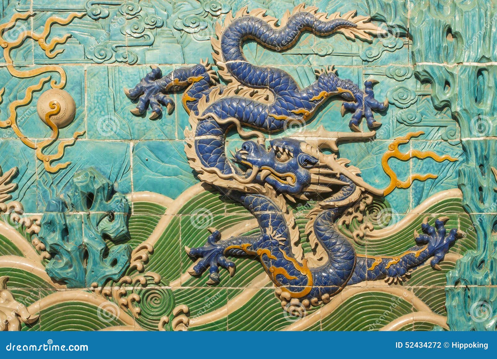 Blue Dragon stock photo. Image of dragon, blue, traditional - 52434272