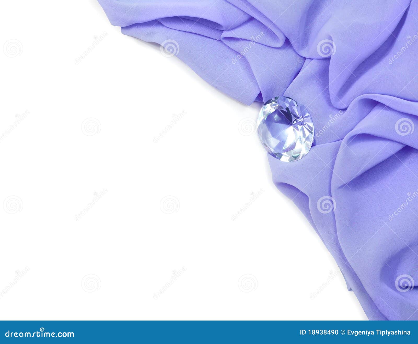 The Blue Drape with a Diamond Stock Photo - Image of diamonds, delicate ...