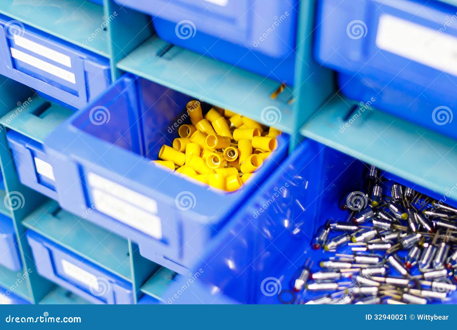 Blue Drawer for Keep Equipment Stock Image - Image of handle, chest ...