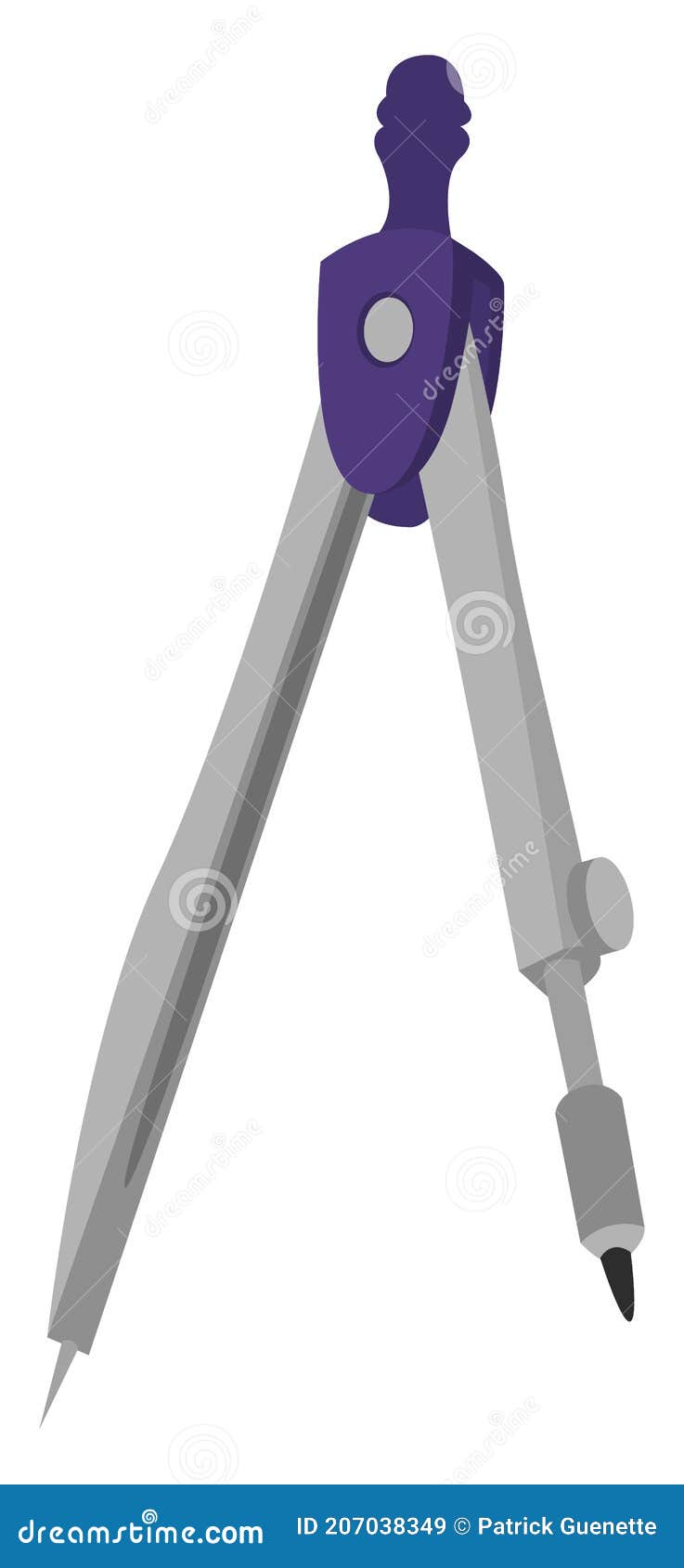 Blue Drawing Compas, Illustration, Vector Stock Vector - Illustration ...