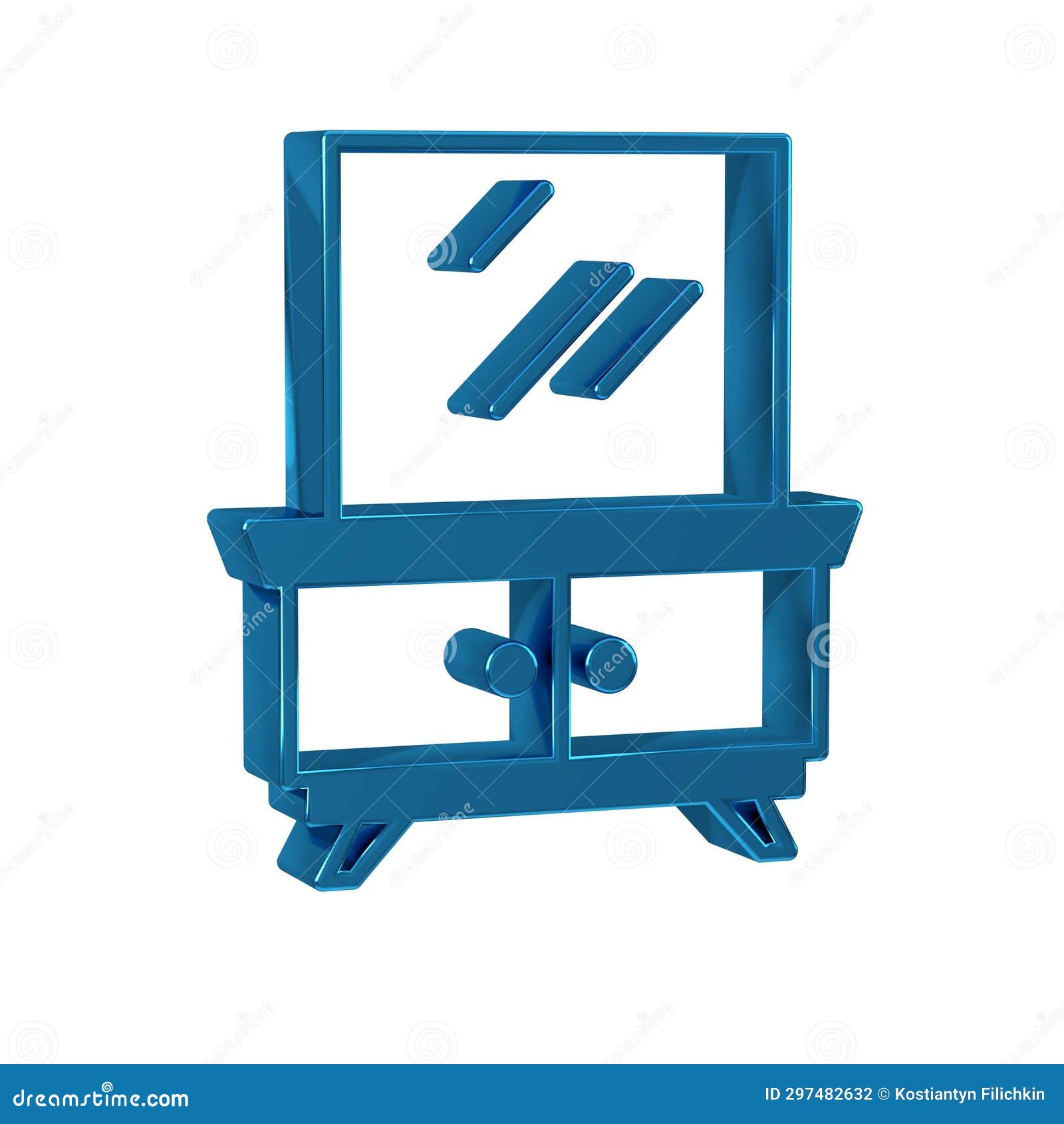 Blue Dressing Table Icon Isolated on Transparent Background. Stock ...