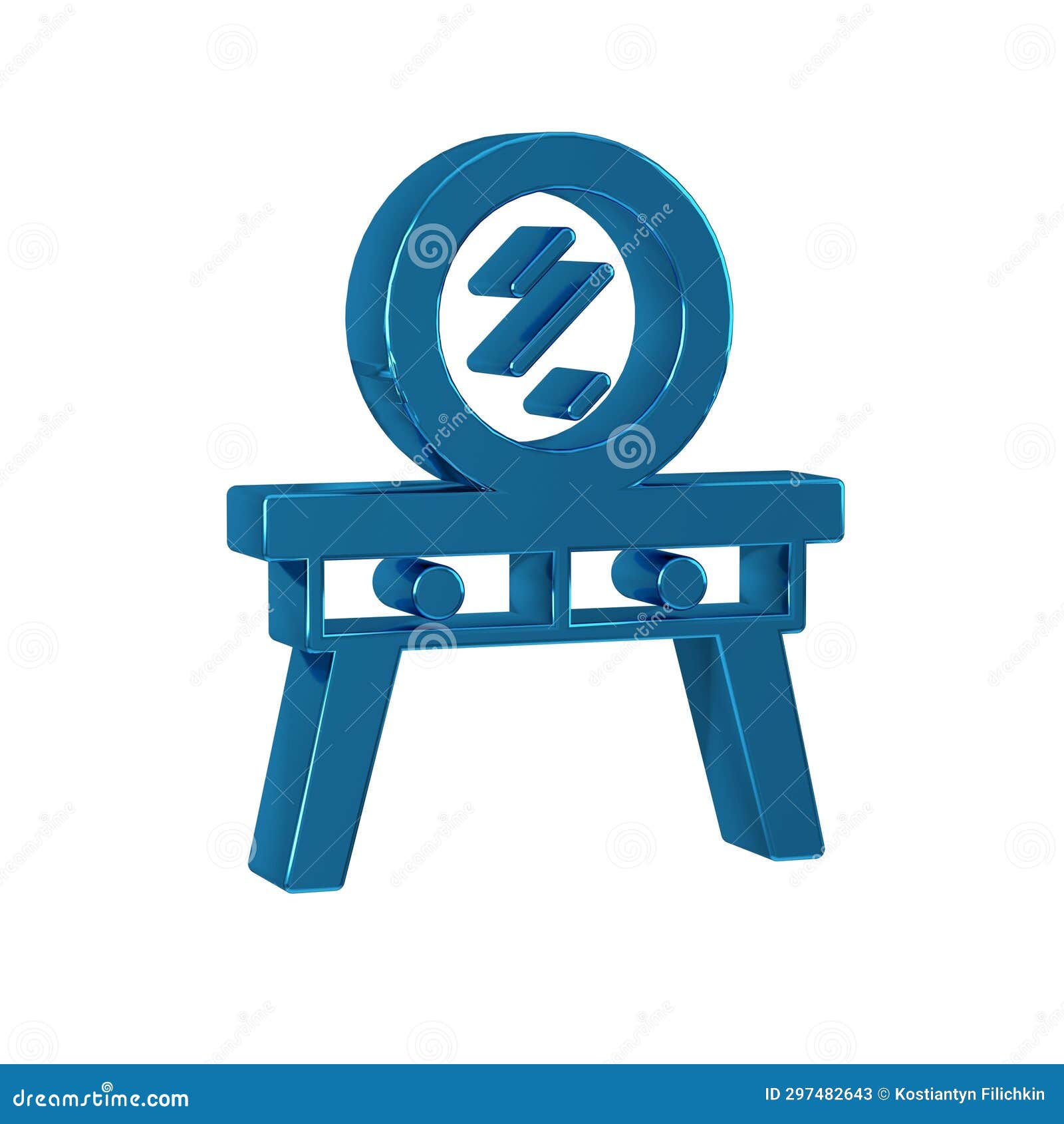 Blue Dressing Table Icon Isolated on Transparent Background. Stock ...
