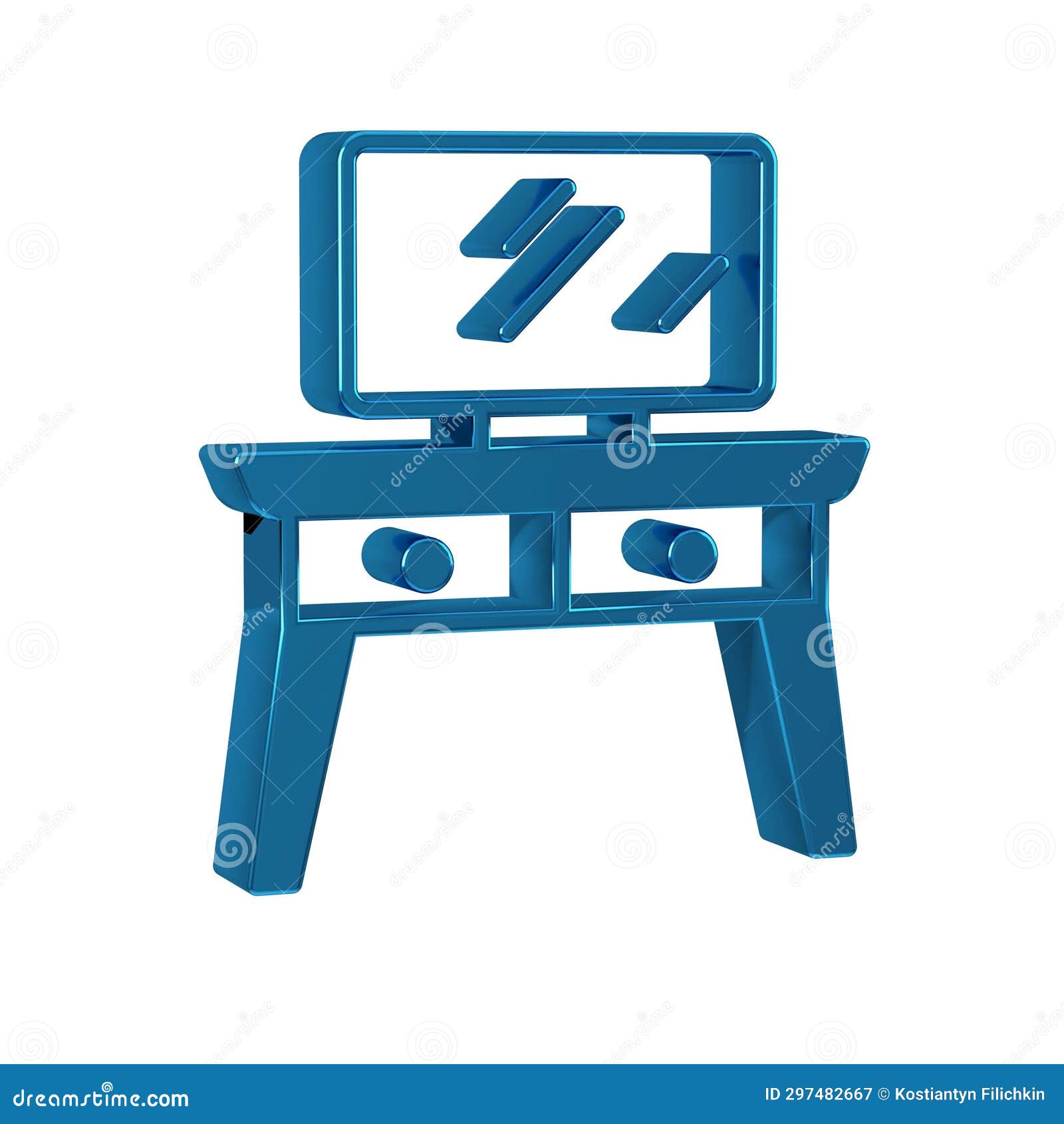 Blue Dressing Table Icon Isolated on Transparent Background. Stock ...