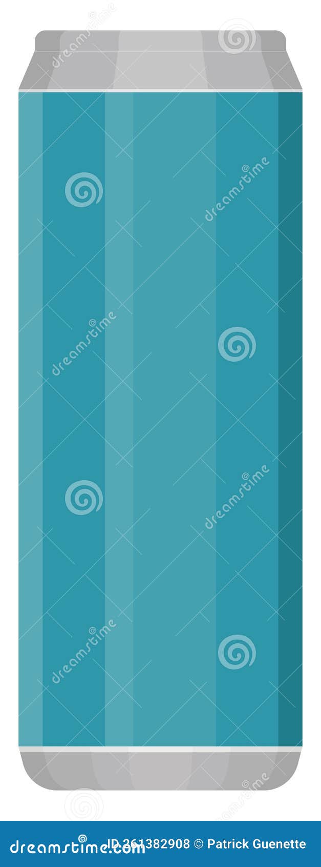 Blue drink can, icon stock vector. Illustration of white - 261382908