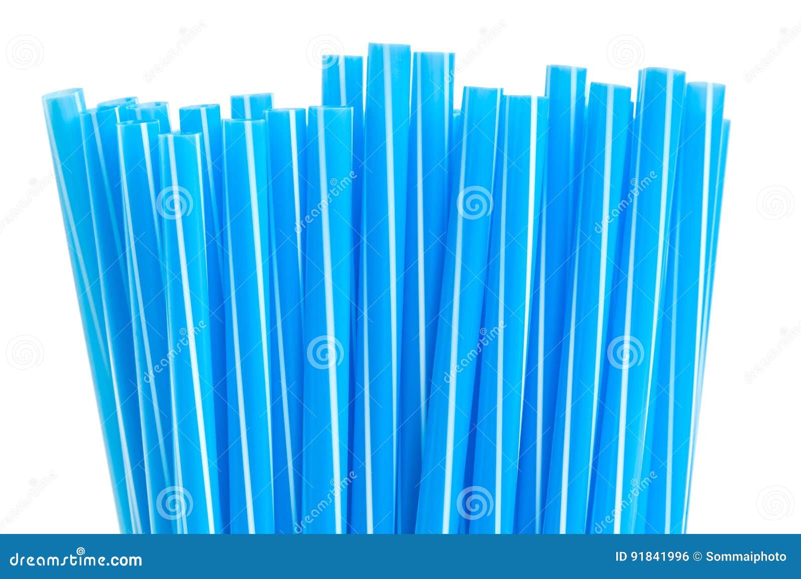 Blue drinking straws stock photo. Image of stripe, suck - 91841996