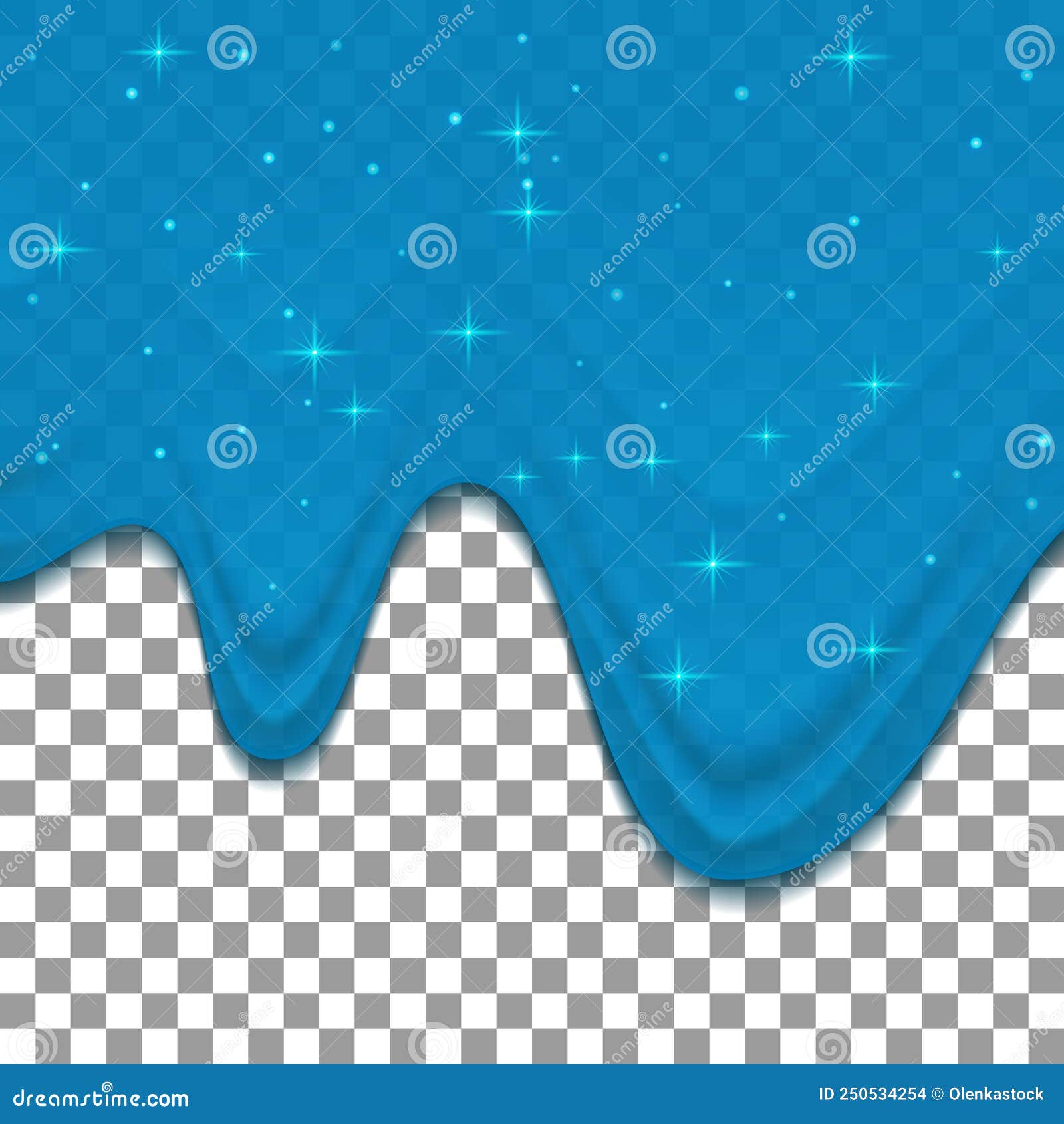 Blue Dripping Slime on Transparent Background Stock Vector ...
