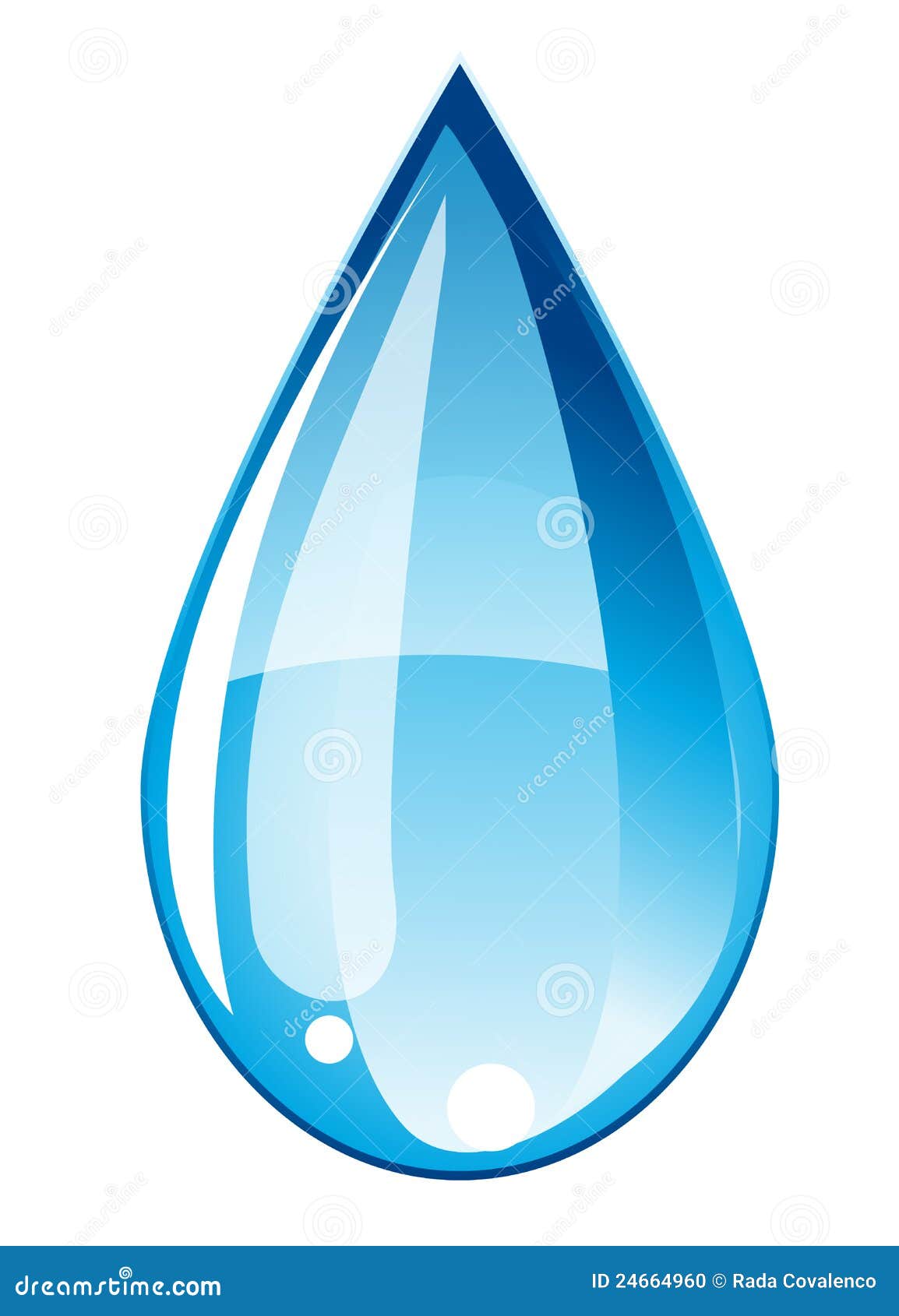 Blue drop stock vector. Illustration of blue, simplicity - 24664960