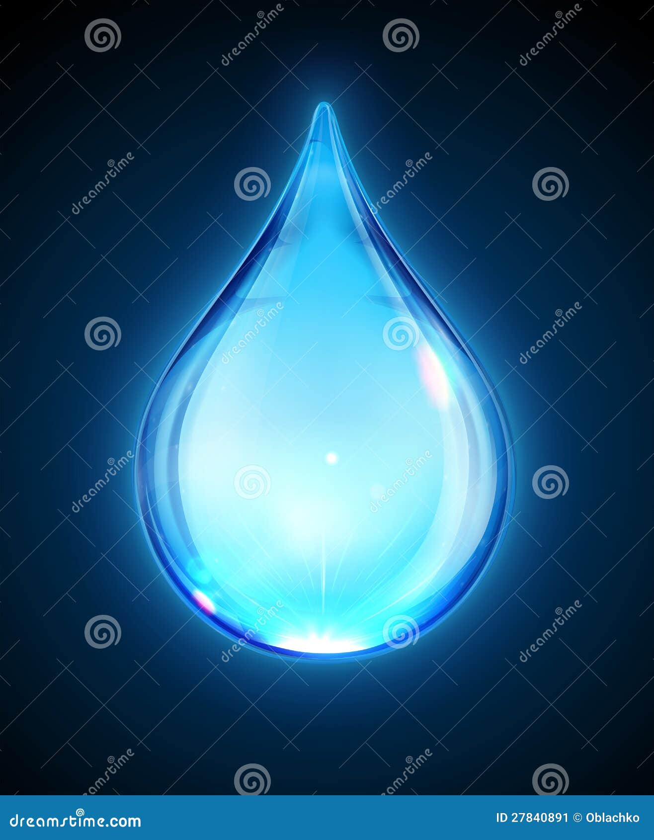 Blue drop stock vector. Illustration of liquid, environment - 27840891