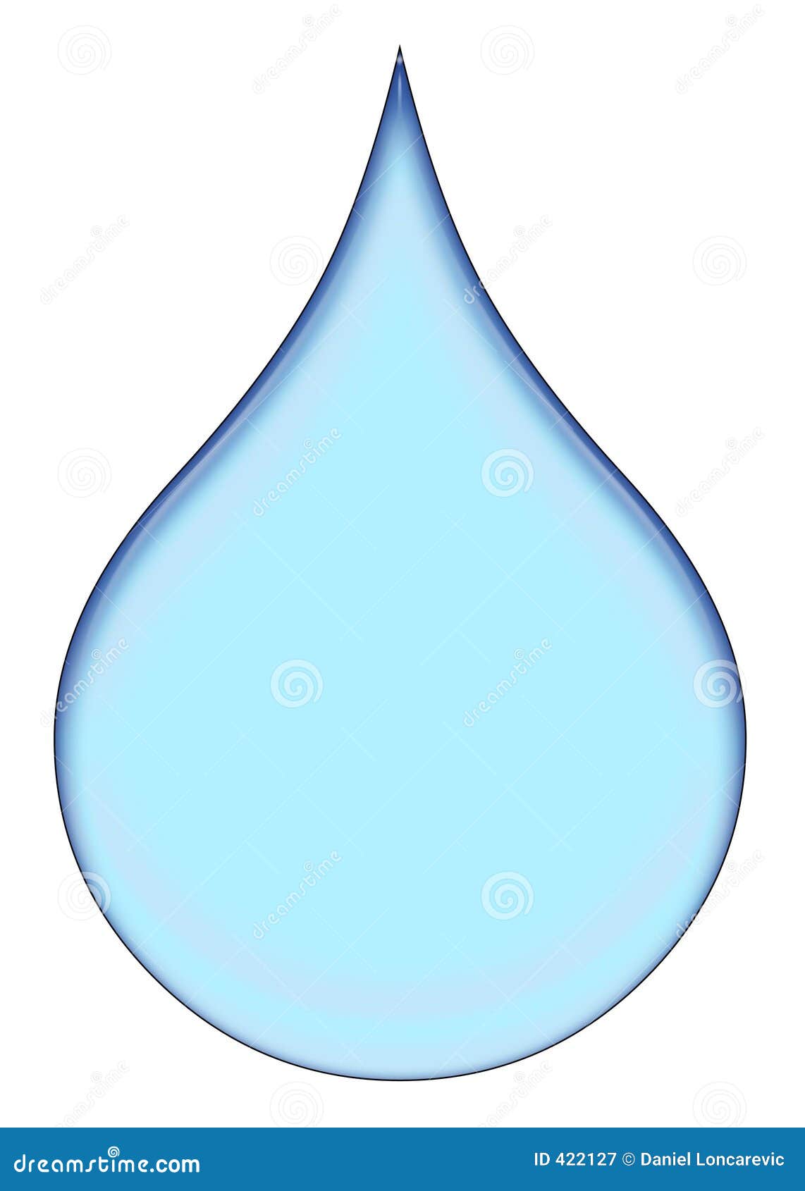 Blue drop stock illustration. Illustration of shape, isolated - 422127