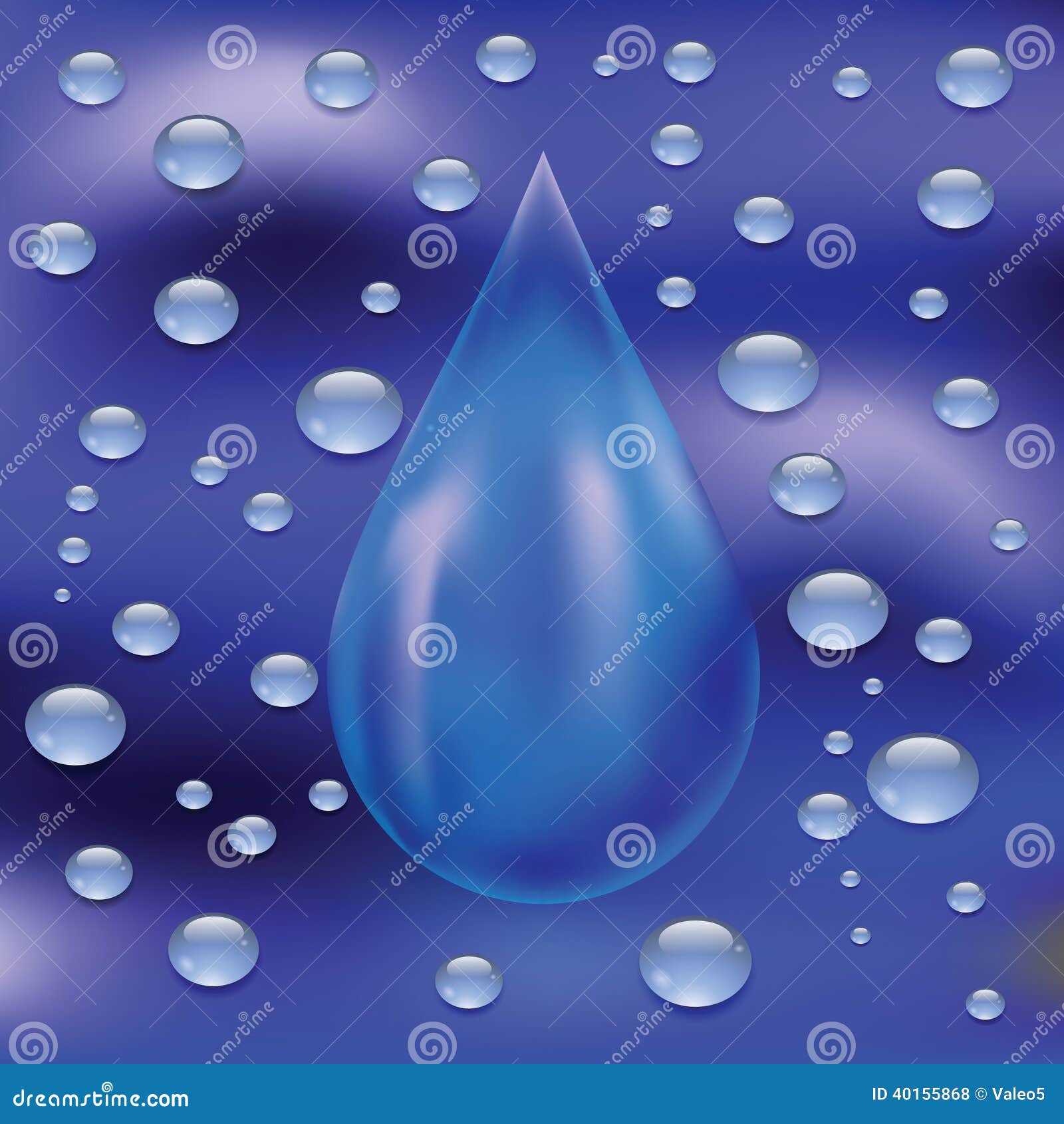 Blue drop stock vector. Illustration of rain, environment - 40155868