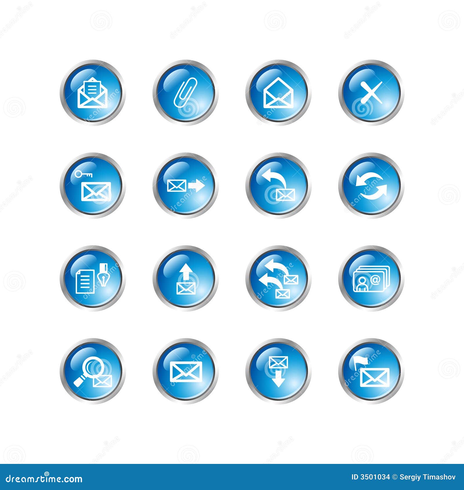 Blue drop e-mail icons stock vector. Illustration of importance - 3501034
