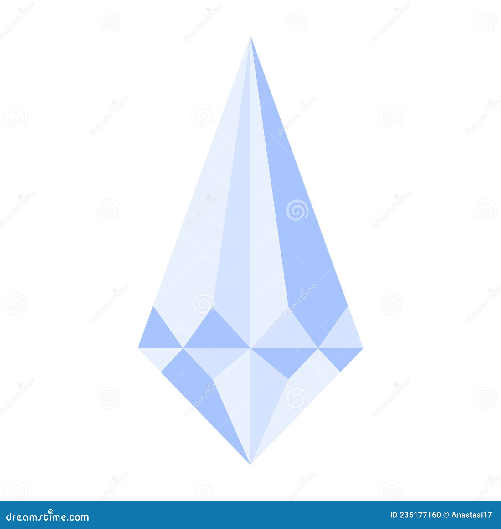 Blue Drop Precious Stone or Gem Stock Vector - Illustration of jewelry ...