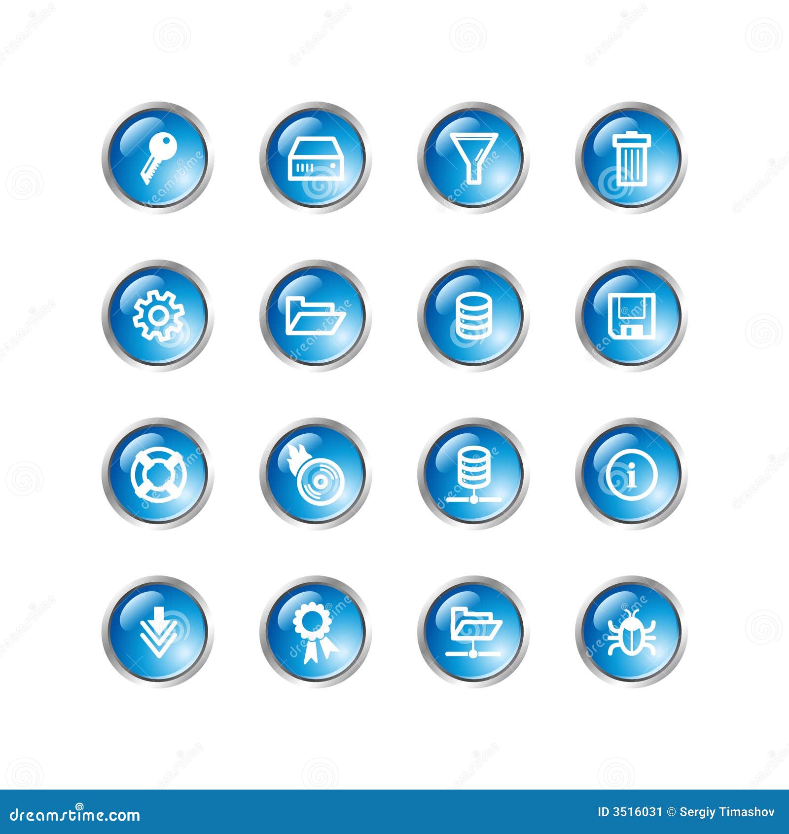 Blue drop server icons stock vector. Illustration of pictogram - 3516031