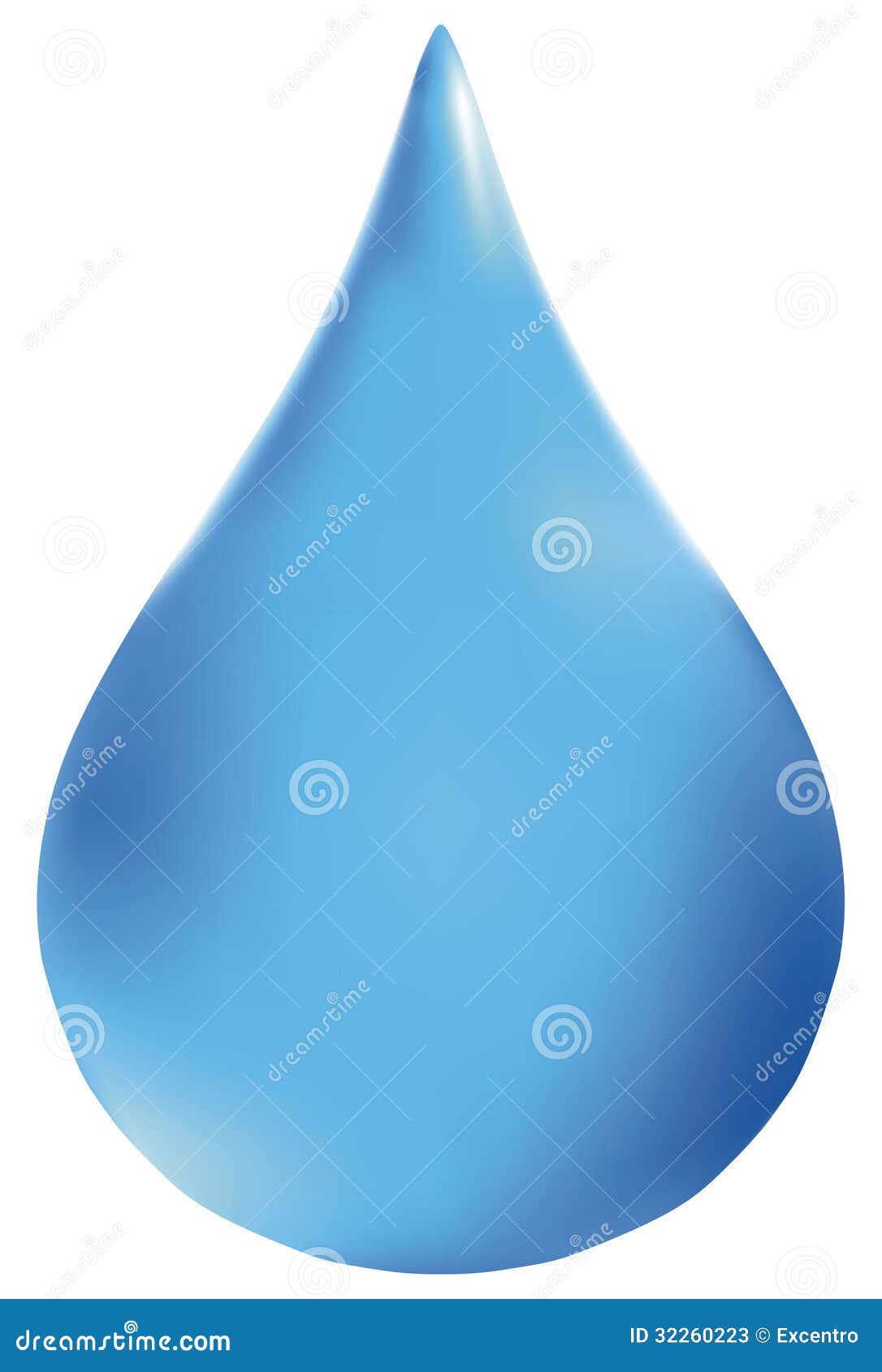 Blue drop stock vector. Illustration of closeup, icons - 32260223