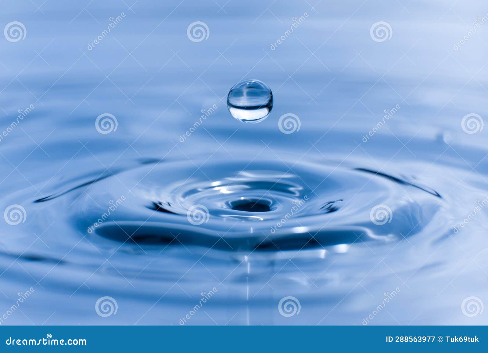 Blue Drop Water , Liquid Blue Water Drop Ripple Background Stock Image ...