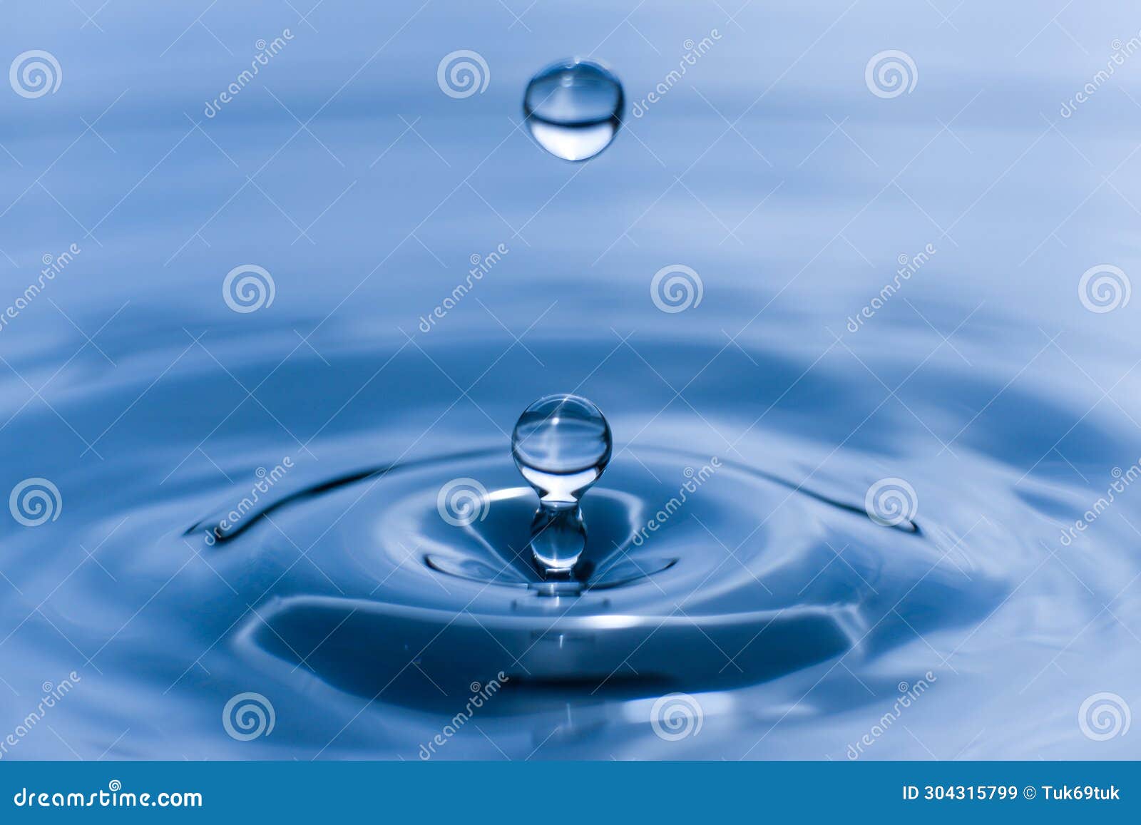 Blue Drop Water , Liquid Blue Water Drop Ripple Background Stock Image ...