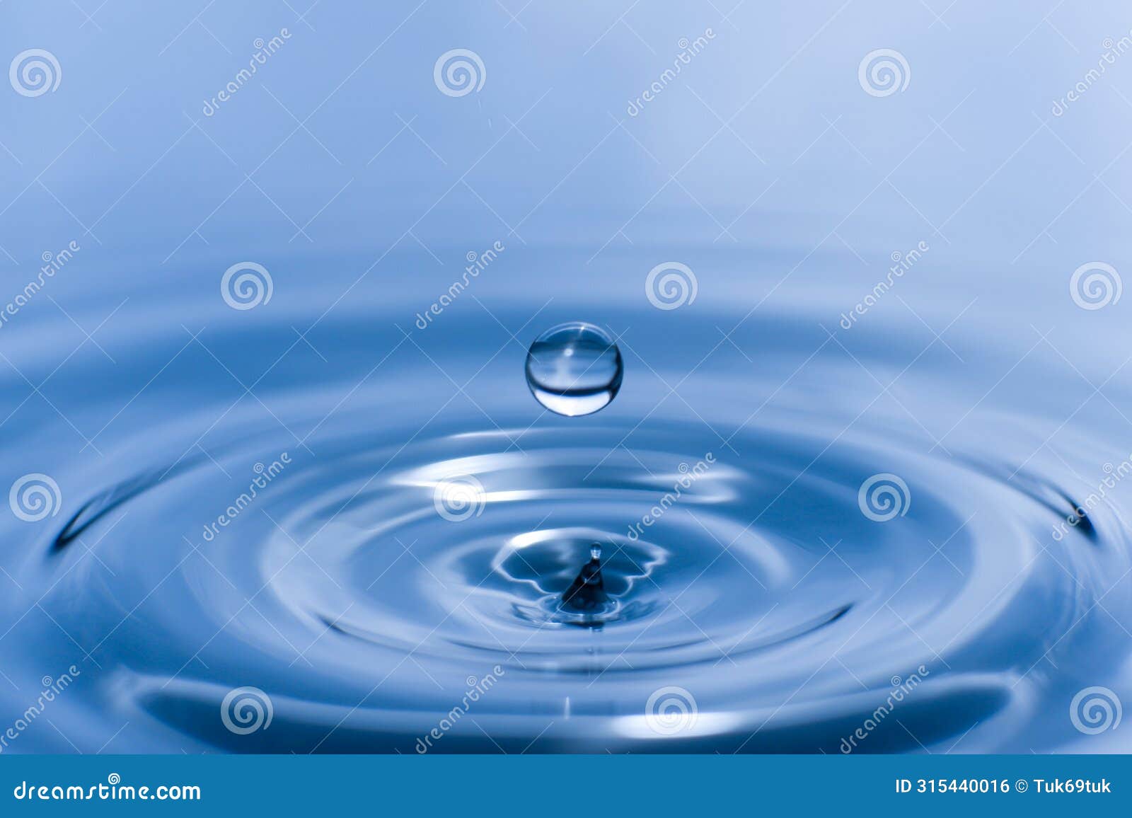 Blue Drop Water , Liquid Blue Water Drop Ripple Background Stock Photo ...