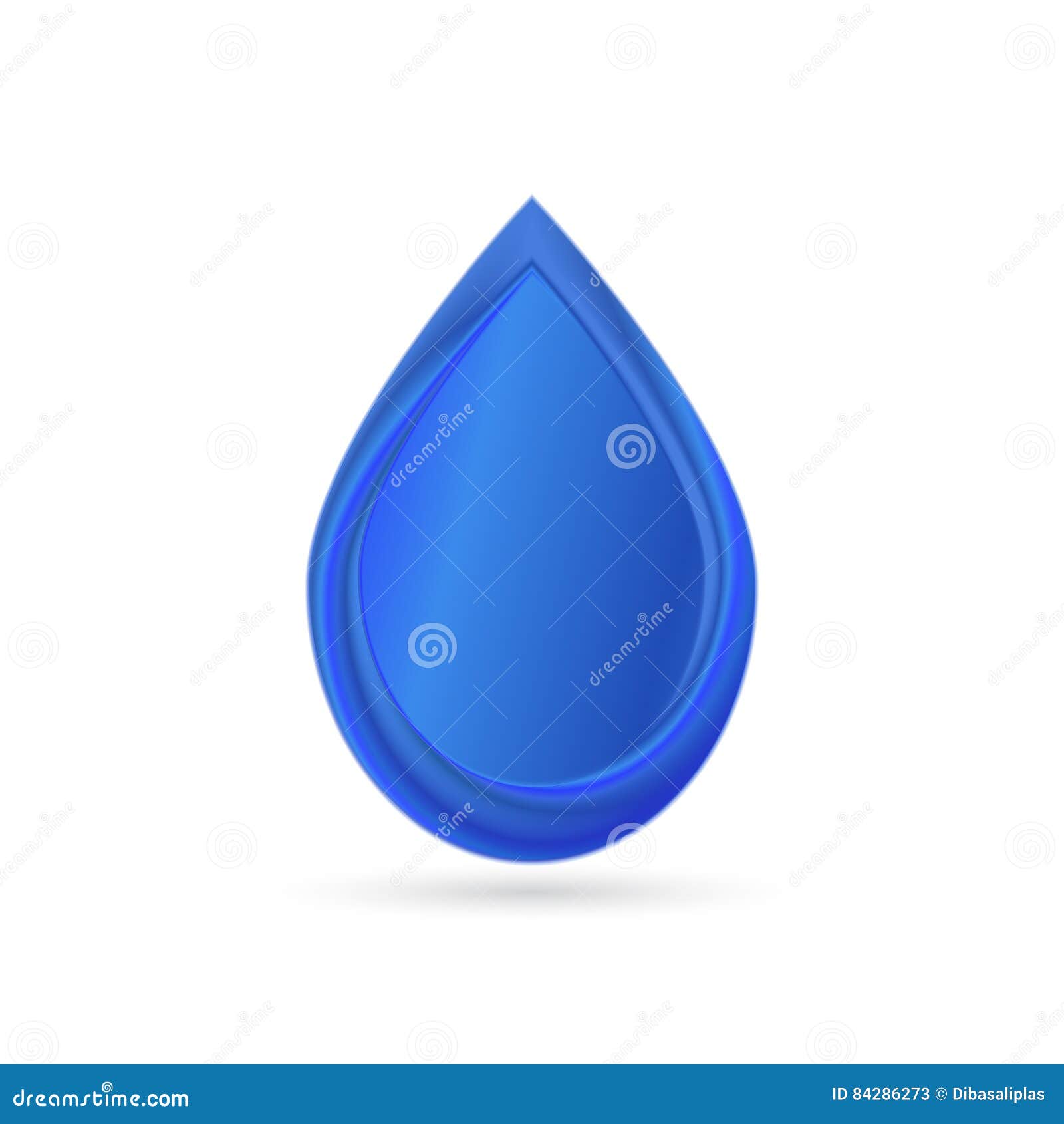 Blue drop of water. stock vector. Illustration of water - 84286273