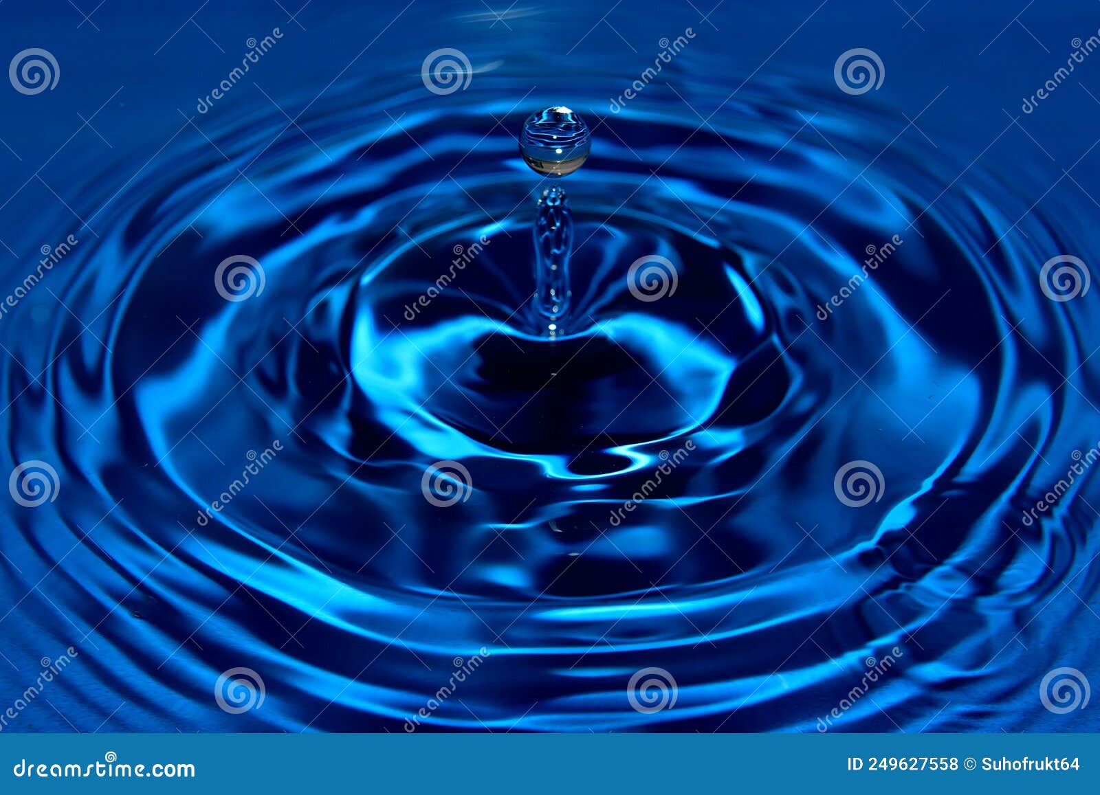 Blue Droplet stock photo. Image of aware, petal, line - 249627558