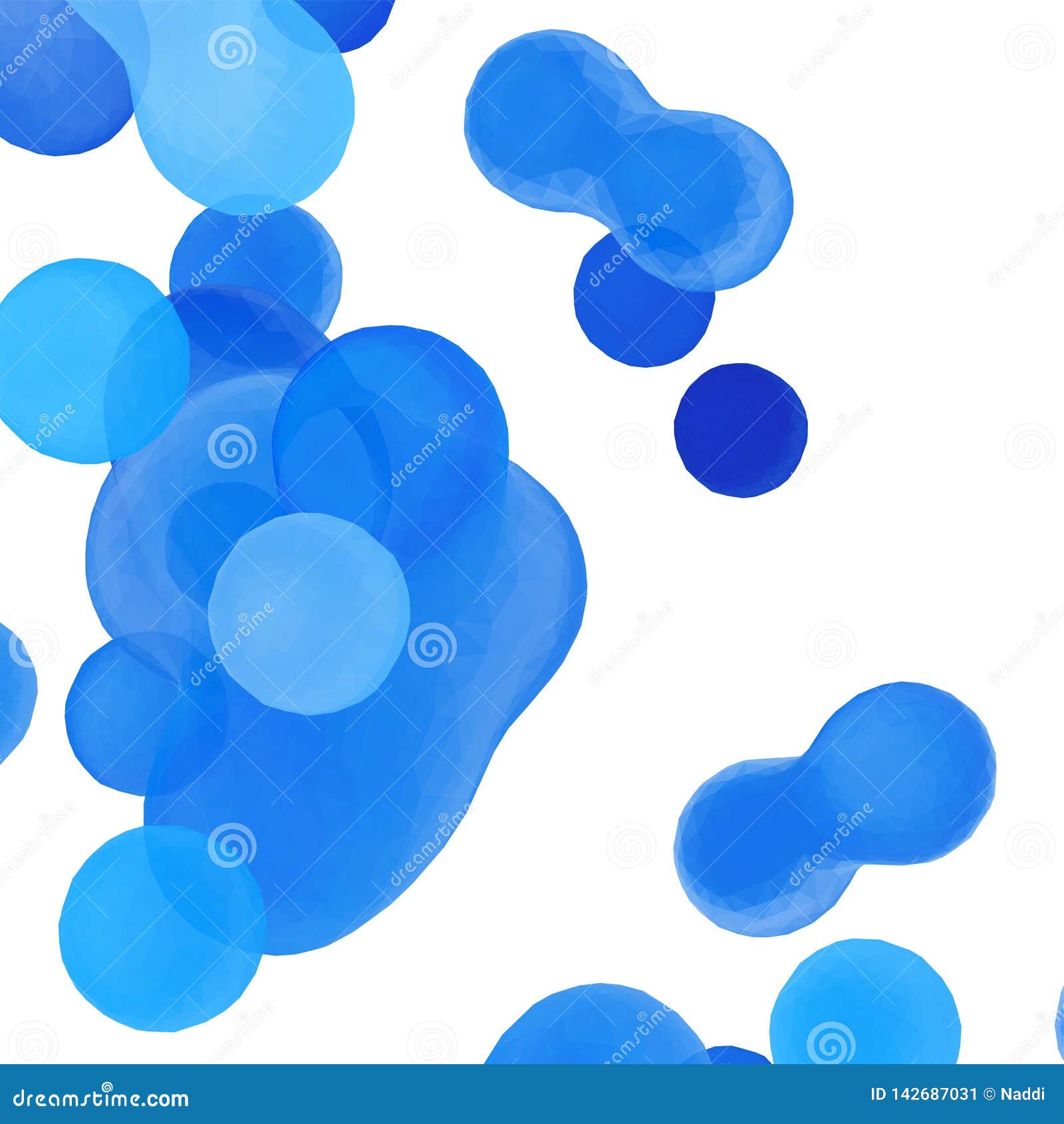 Vector Background with Blue Drops on White. Stock Vector - Illustration ...