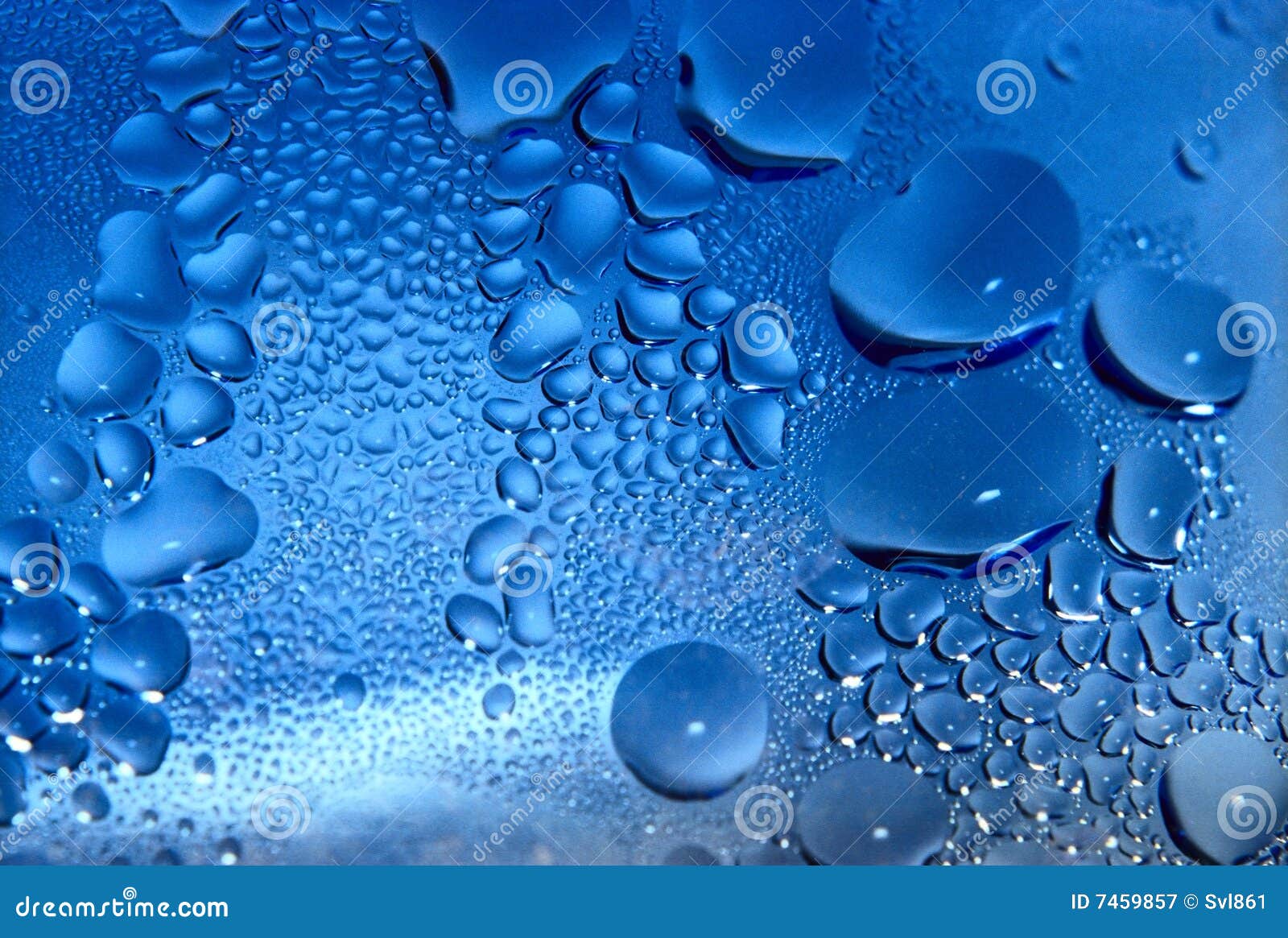 Blue drops stock image. Image of bright, reflection, liquid - 7459857