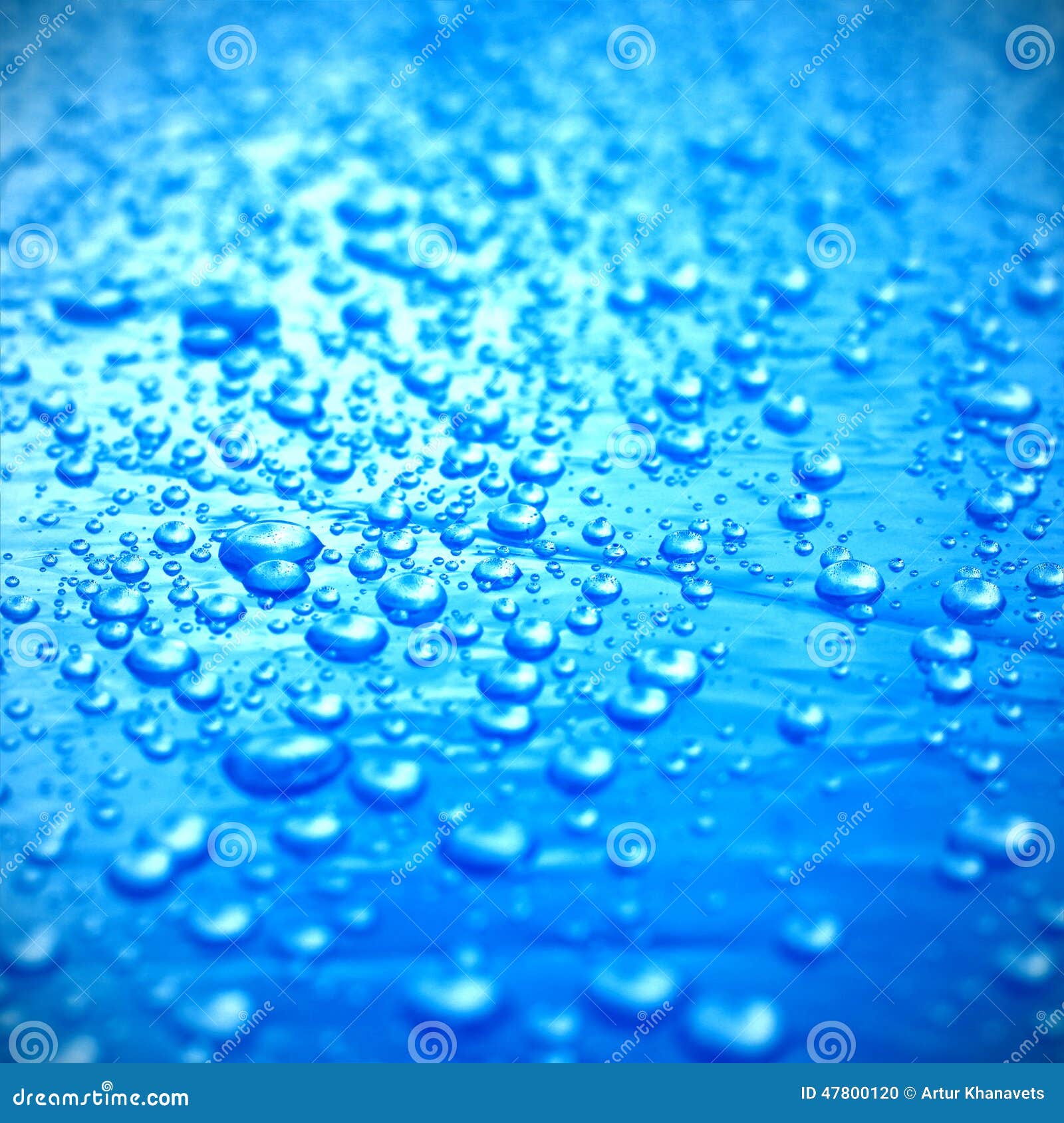 Blue drops on surface stock illustration. Illustration of rain - 47800120