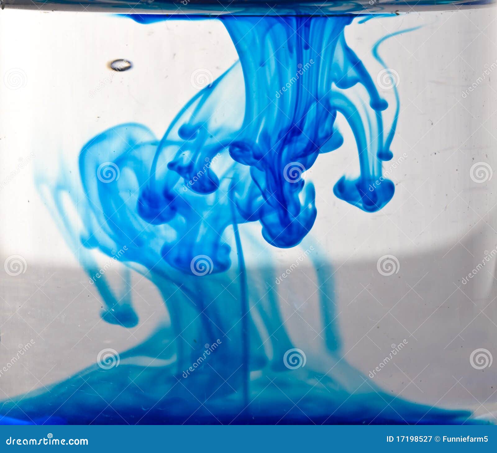 Blue Dry in Water Forming Abstract Background Stock Image - Image of ...