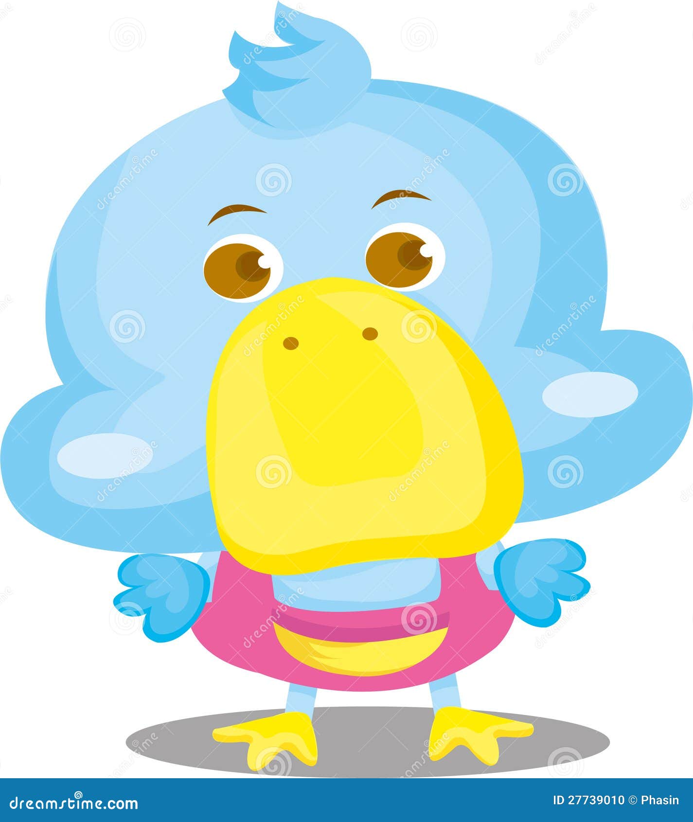 Blue Duck Cartoon Character Stock Photo - Image of artwork, clip: 27739010