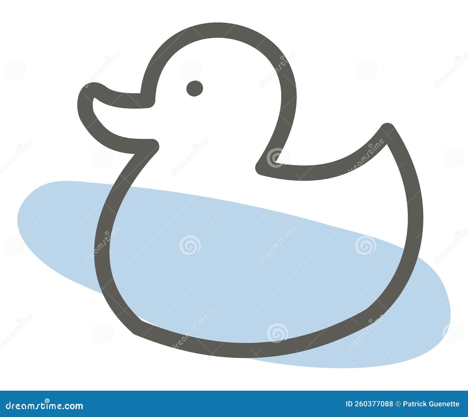 Blue duck toy, icon stock vector. Illustration of animal - 260377088