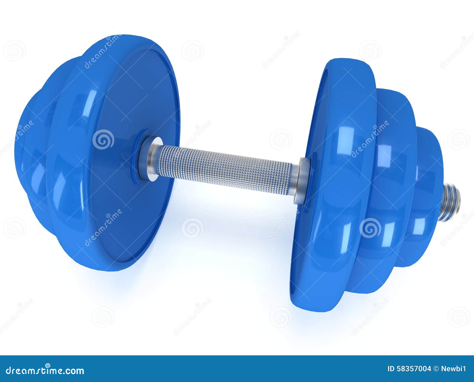 Blue Dumbbell stock illustration. Illustration of iron - 58357004
