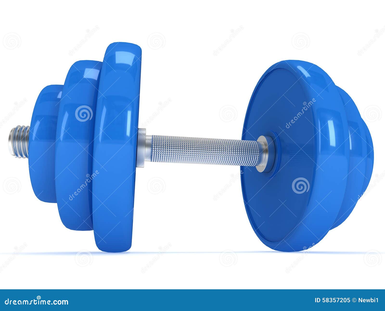 Blue Dumbbell stock illustration. Illustration of body - 58357205